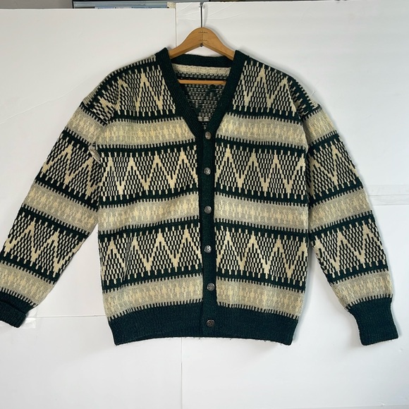 Vintage | Sweaters | Vintage Wool Cardigan Handknit Sweater | Poshmark
